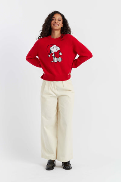 Red Wool-Cashmere Snoopy Santa Sweater – Chinti & Parker UK